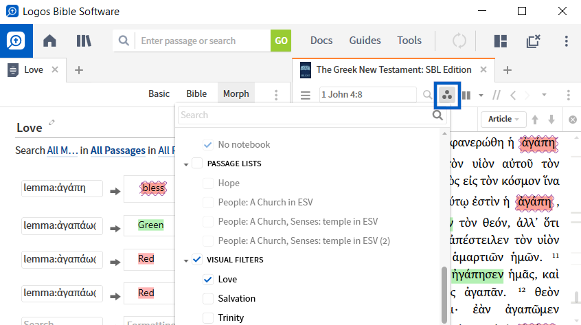 Create a Visual Filter – Logos Help Center