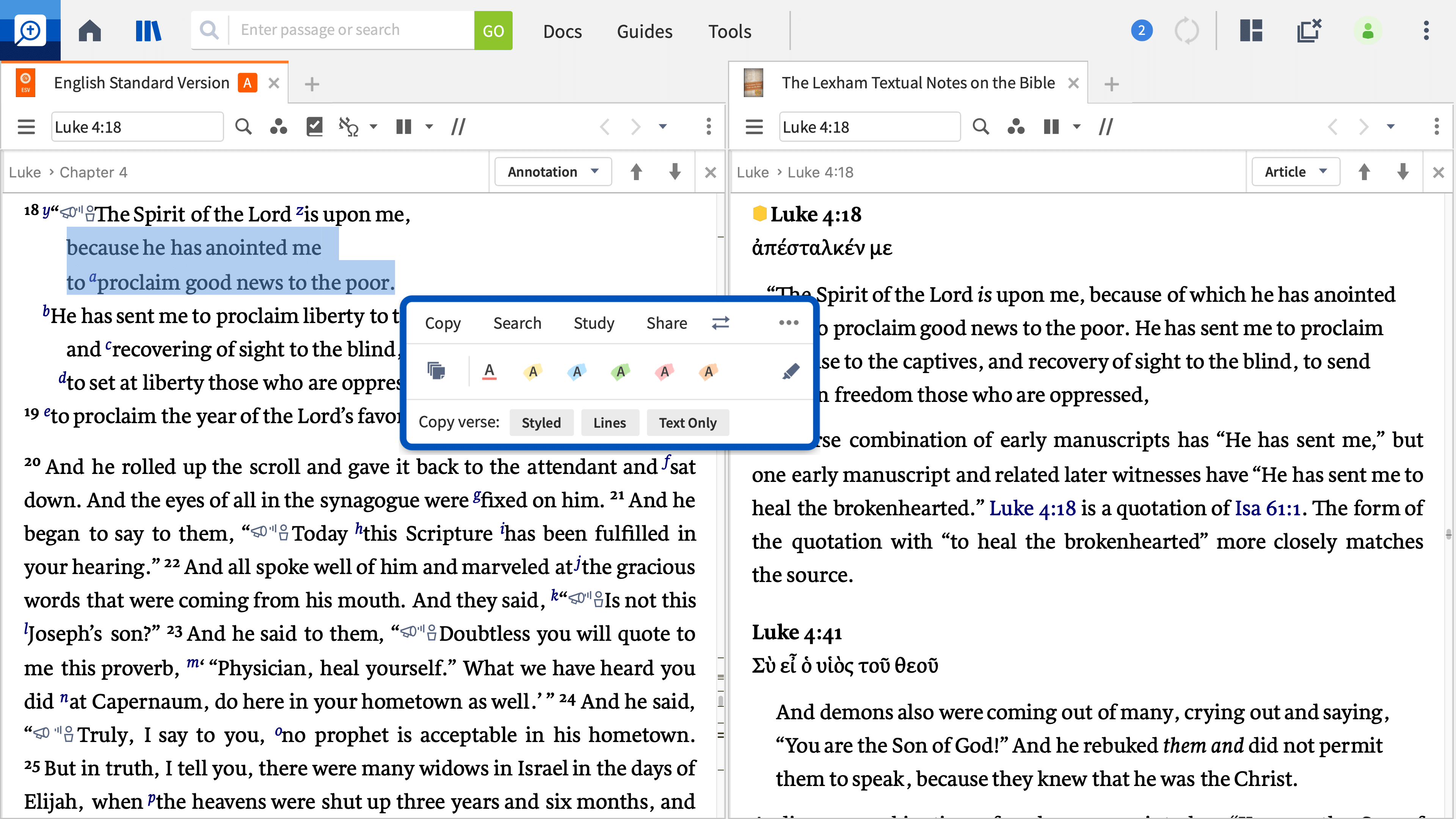 1. Get Oriented in Logos – Logos Help Center