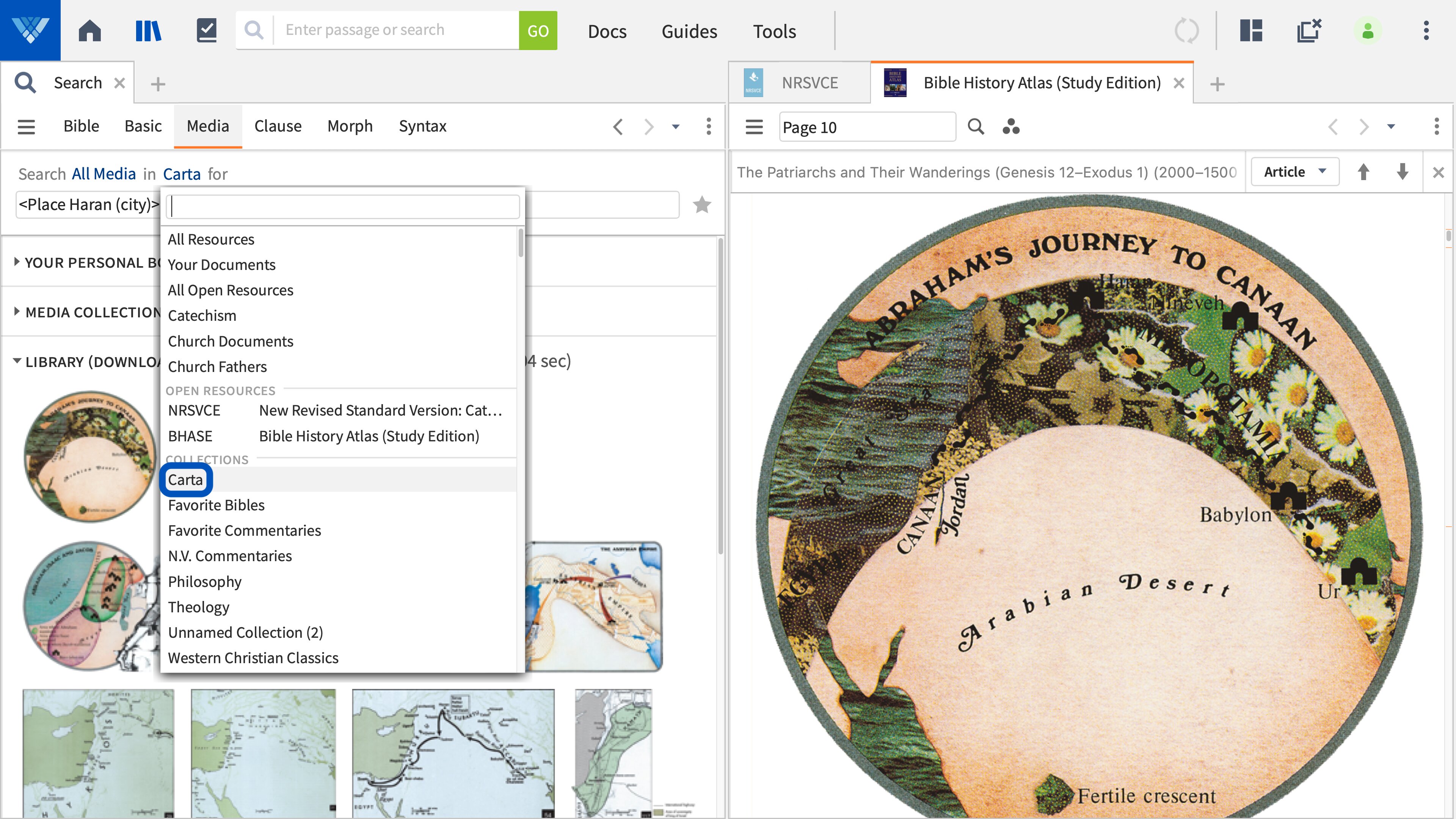 Using Maps – Verbum Support