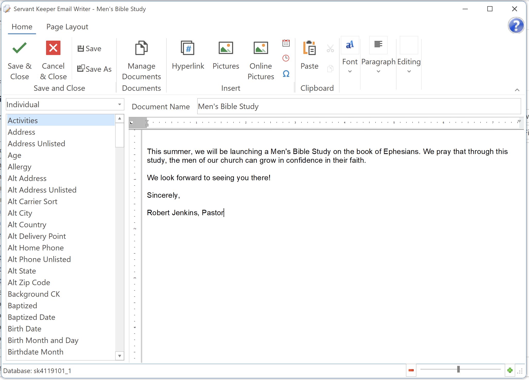 SK8 - Creating an Email Writer Template