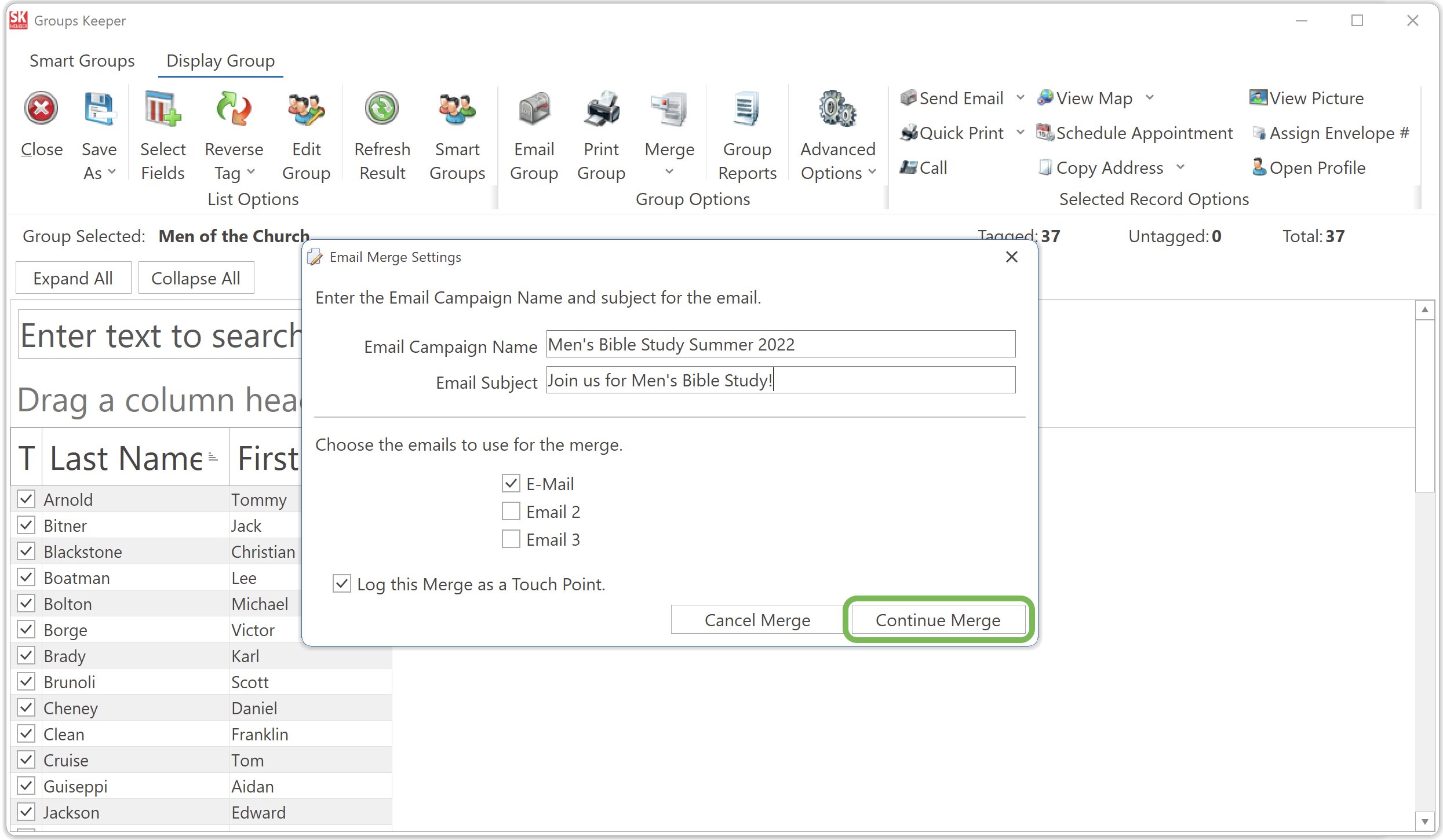 SK8 - Merging an Email Writer Template