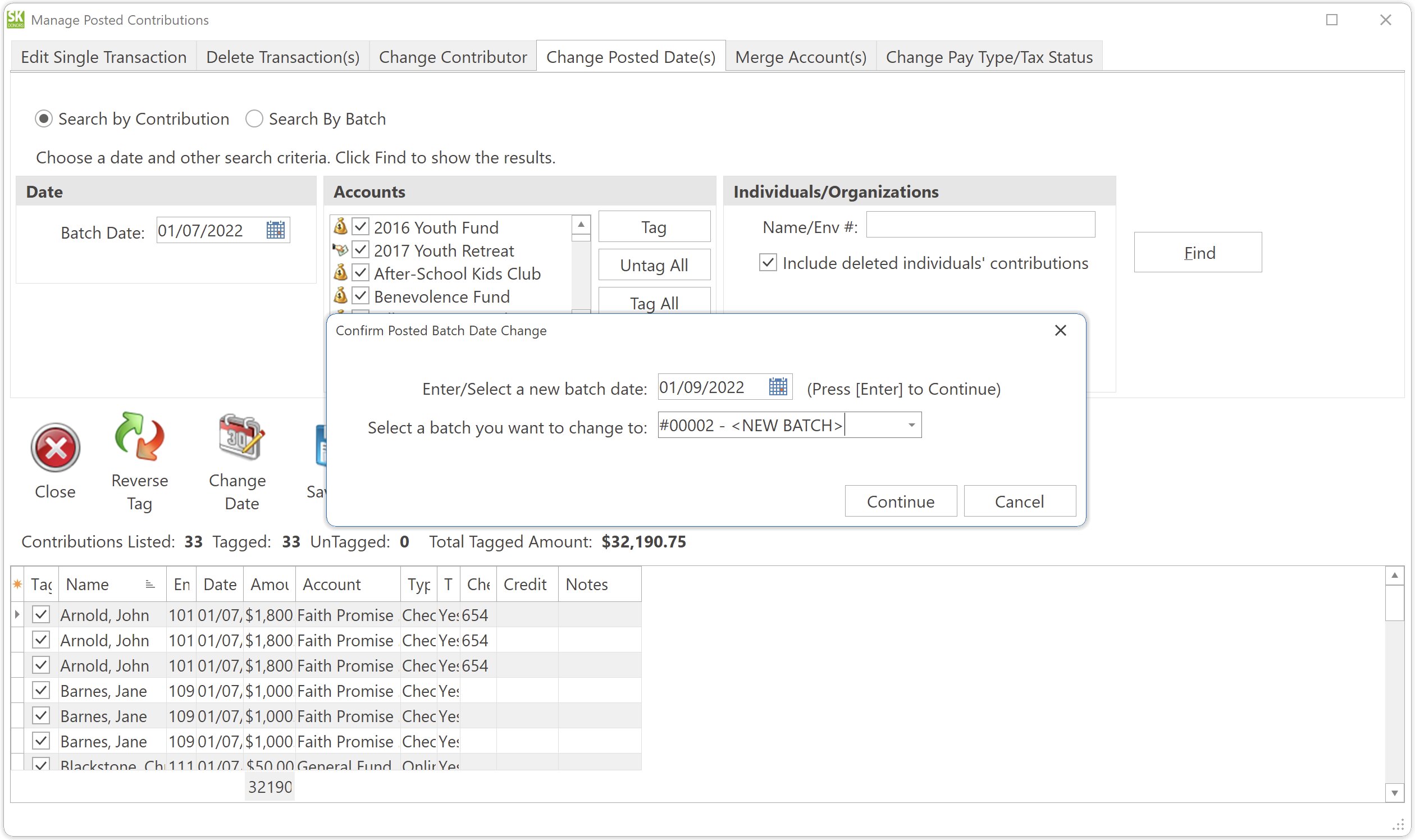Changing Dates on Posted Contributions | Article