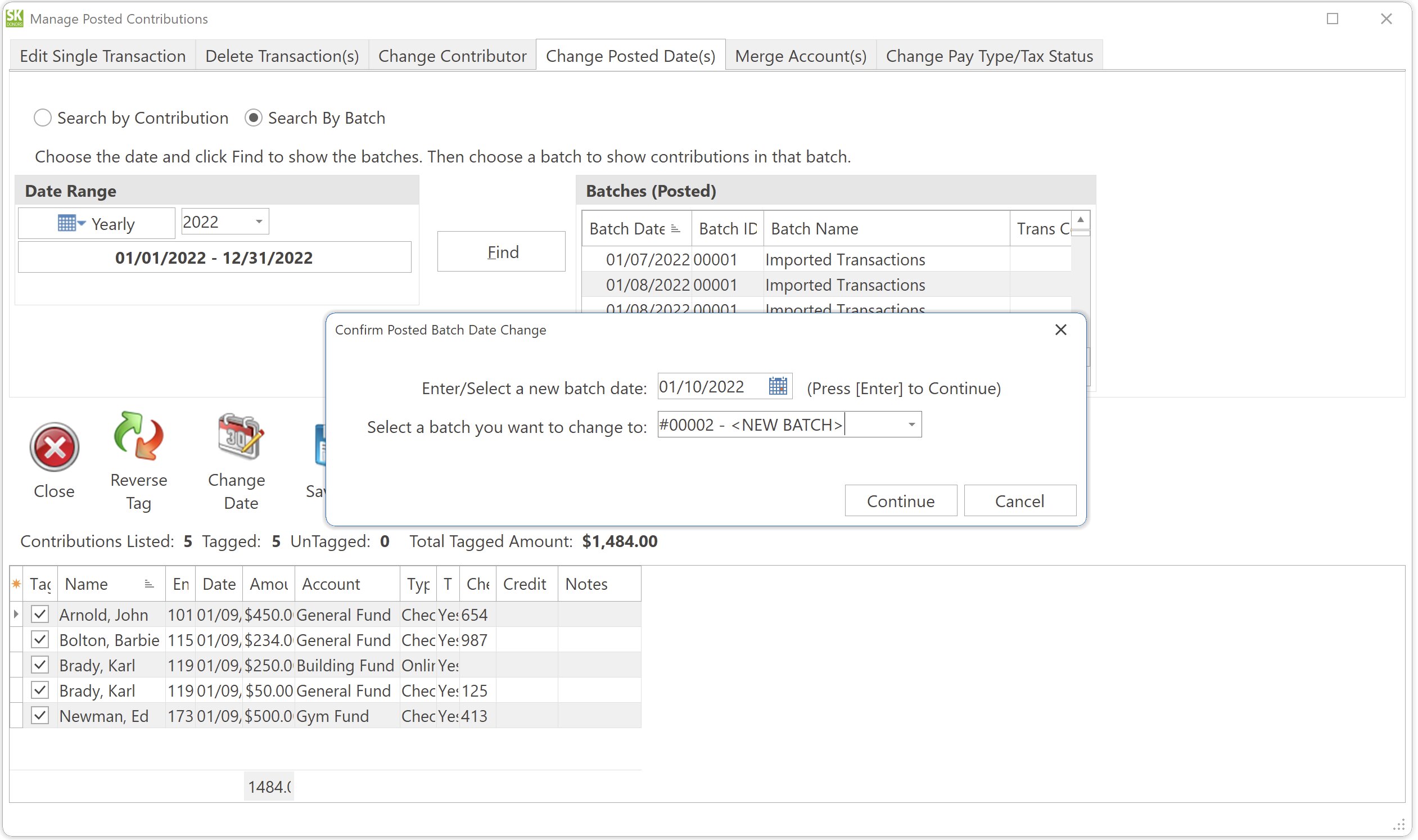 Changing Dates on Posted Contributions | Article