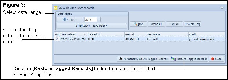 View/Restore Deleted Servant Keeper Users | Article