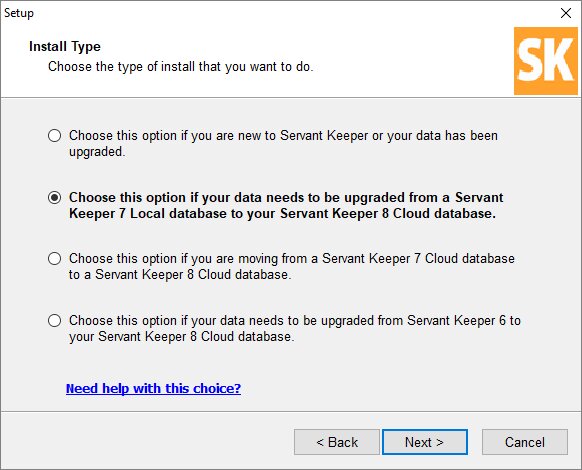SK8 - Upgrade from Servant Keeper 7 Local (to SK8 Cloud)