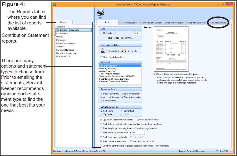 SK7 - Emailing Contribution Statements