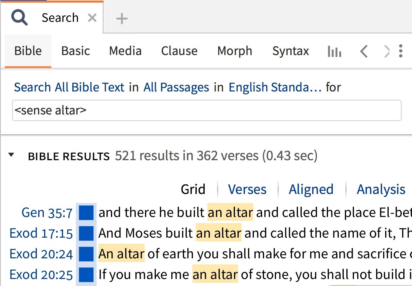 Bible Sense Lexicon – Logos Help Center