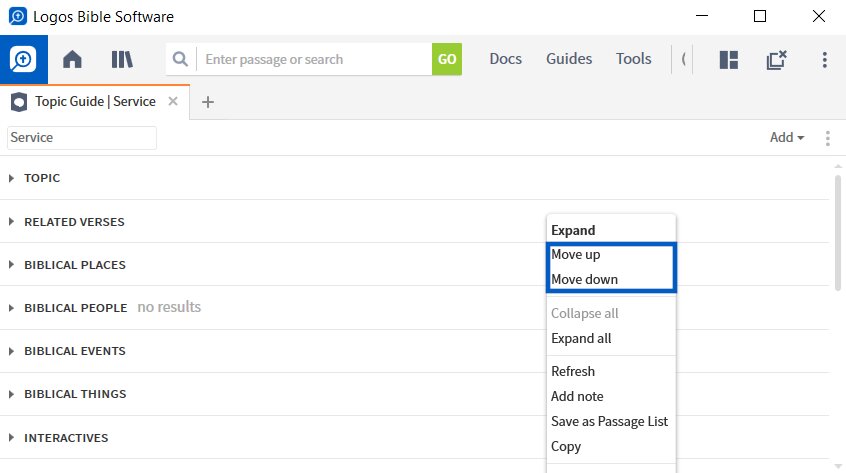 Topic Guide – Logos Help Center