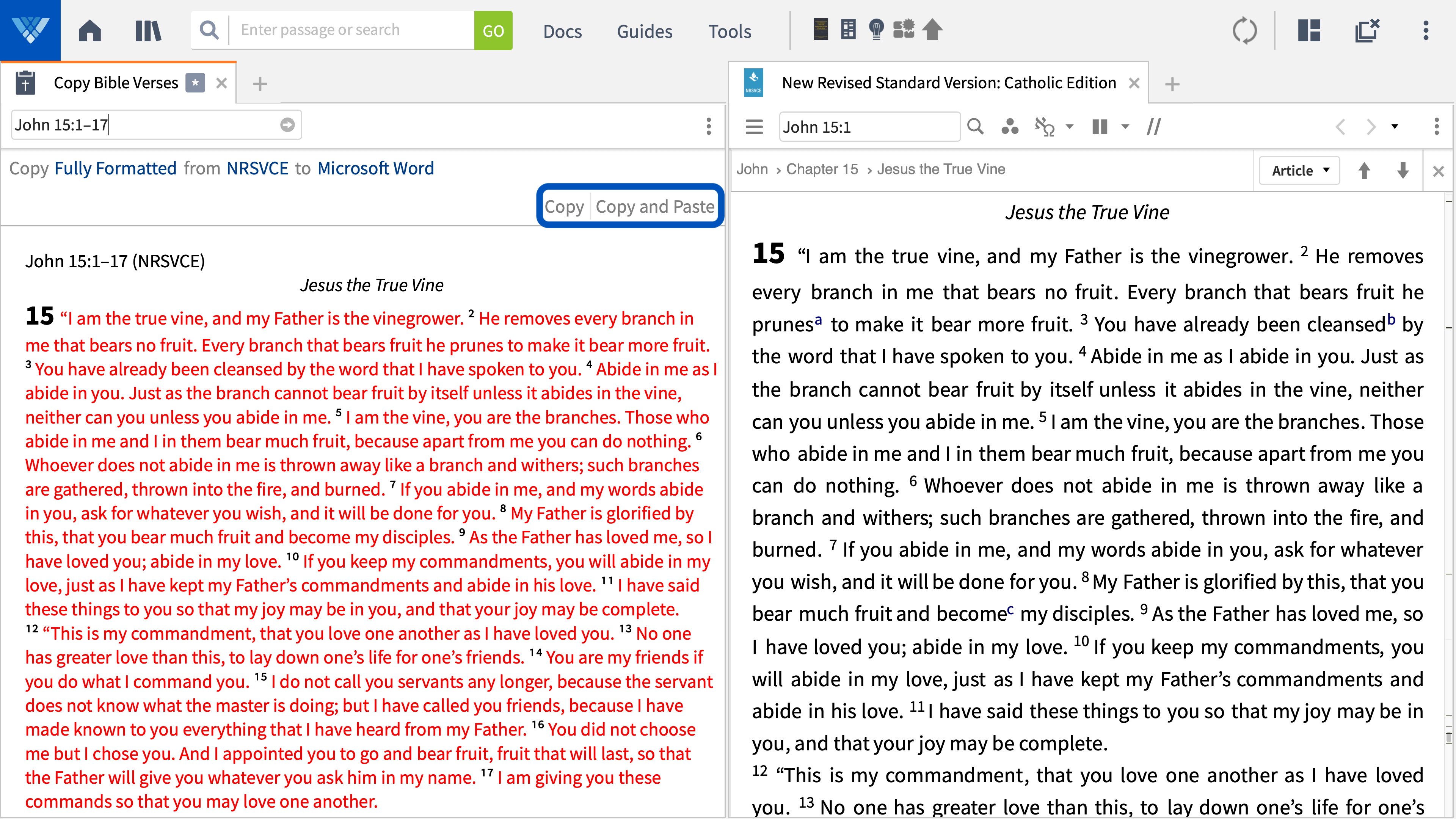 Copiar Versículos Bíblicos – Verbum
