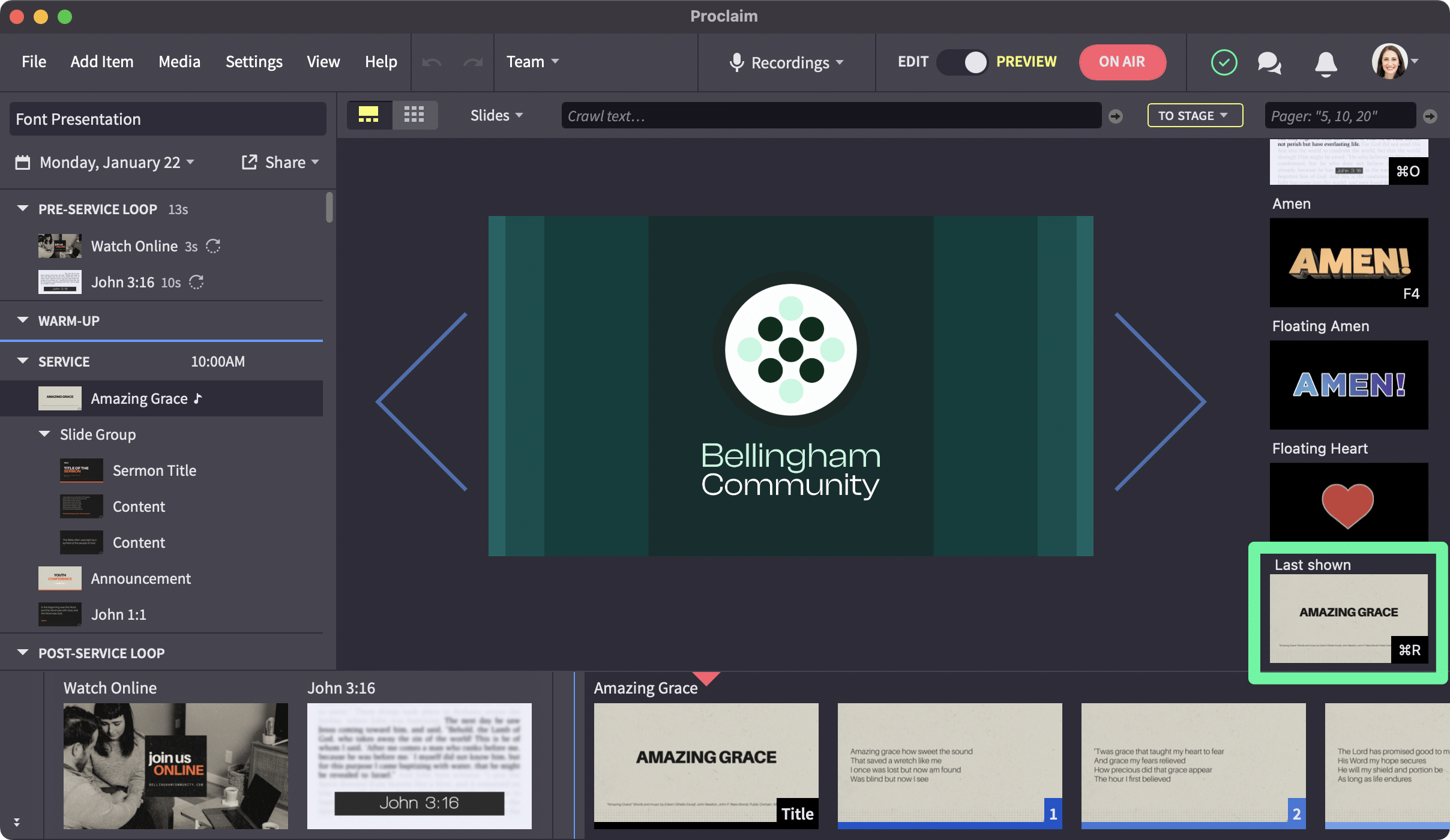 Intro To Quick Screens – Proclaim