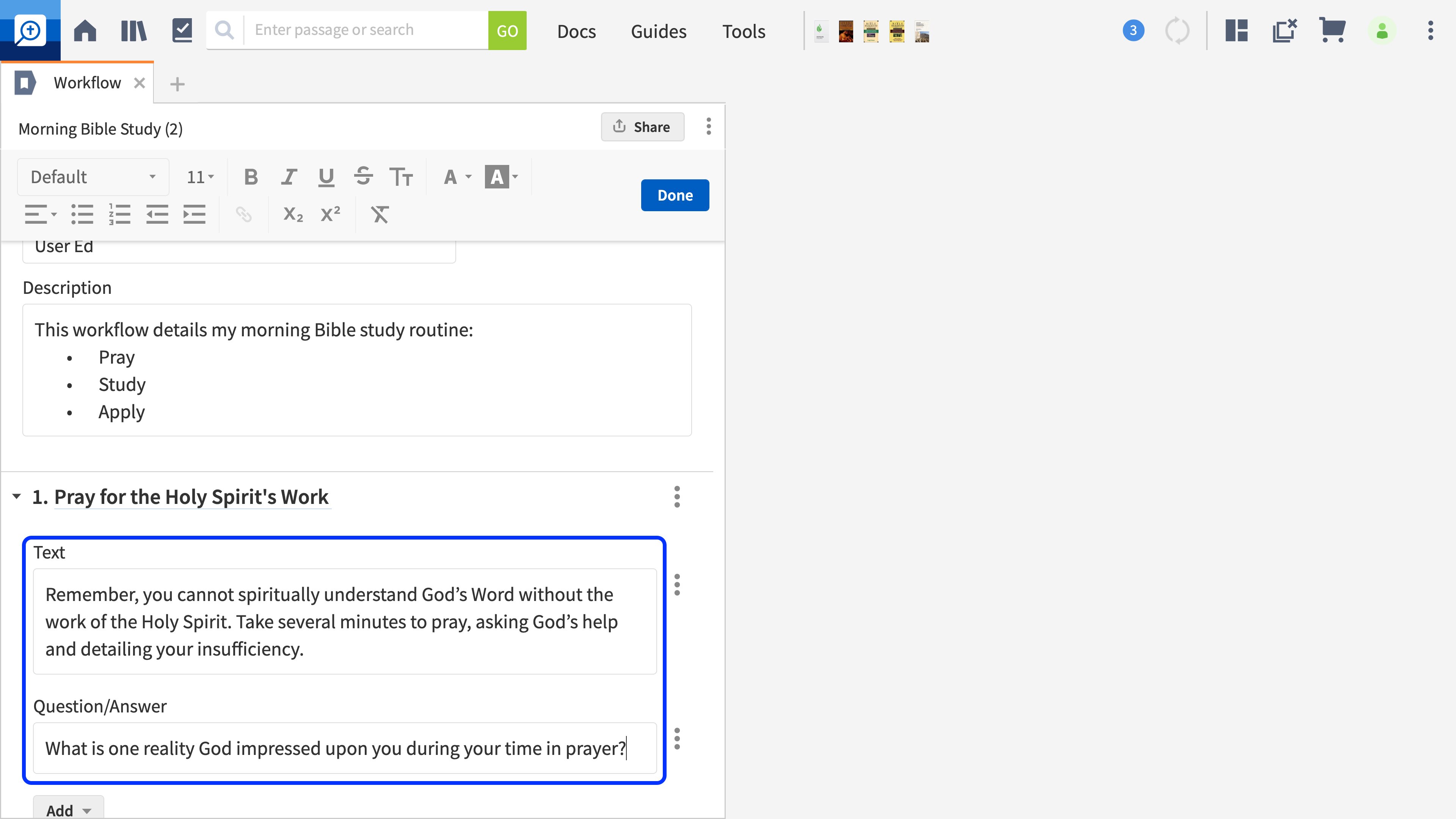 Workflow Editor – Logos Help Center