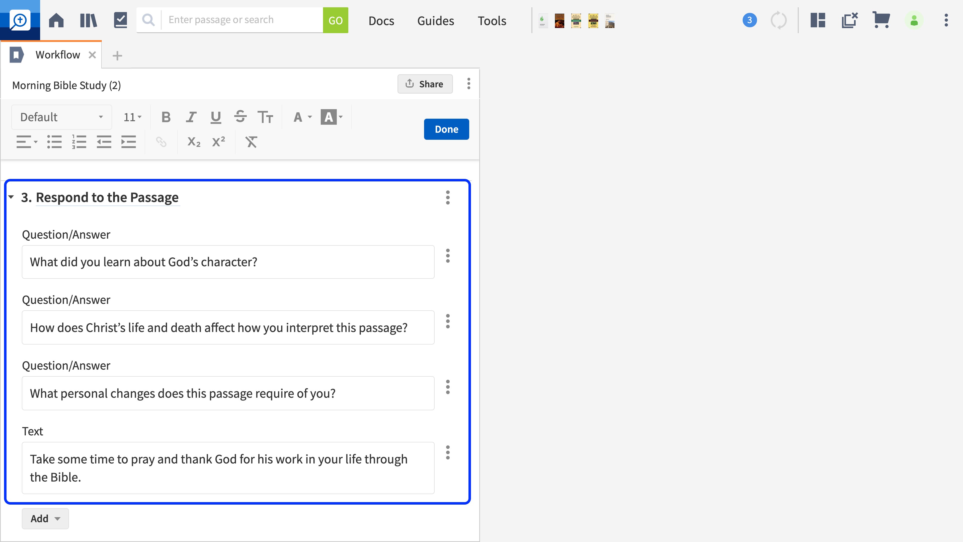 Workflow Editor – Logos Help Center