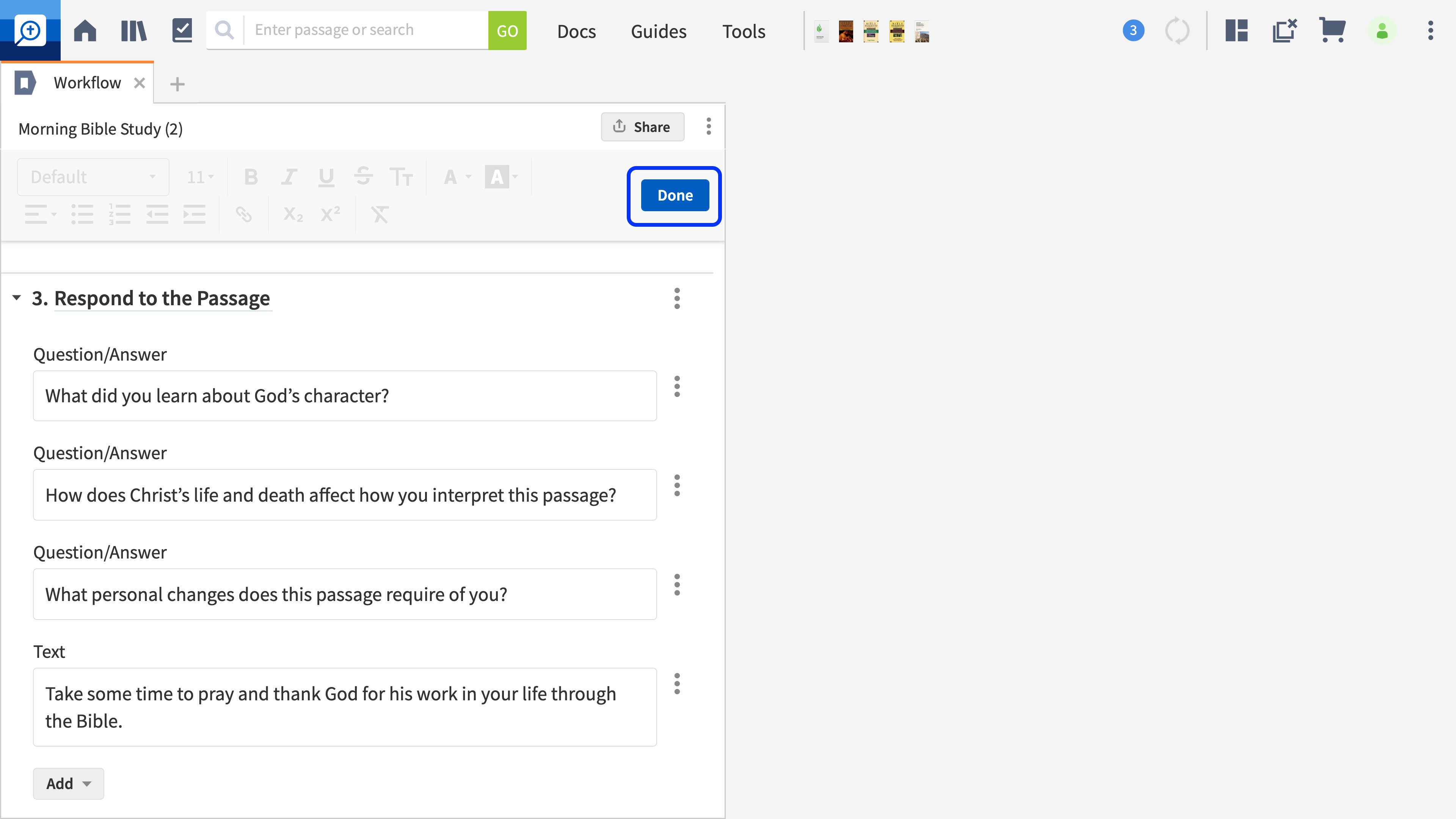 Workflow Editor – Logos Help Center