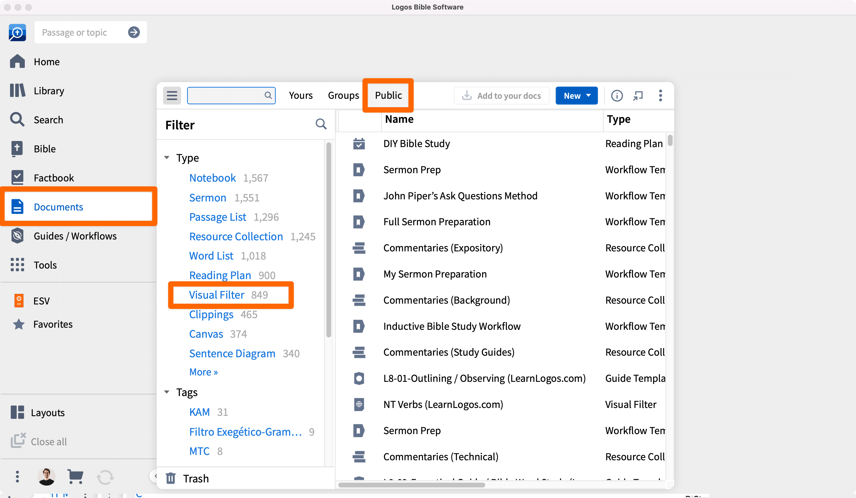 Create a Visual Filter – Logos Help Center