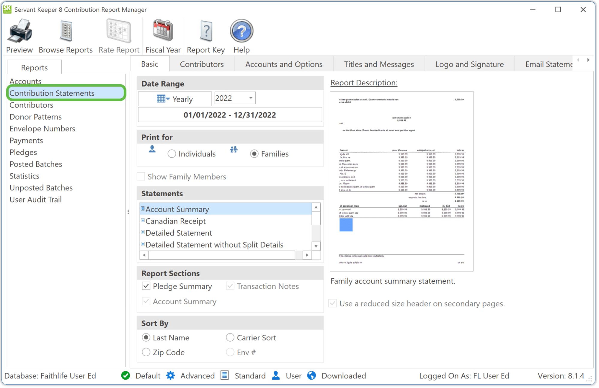Desktop - Emailing Contribution Statements | Article
