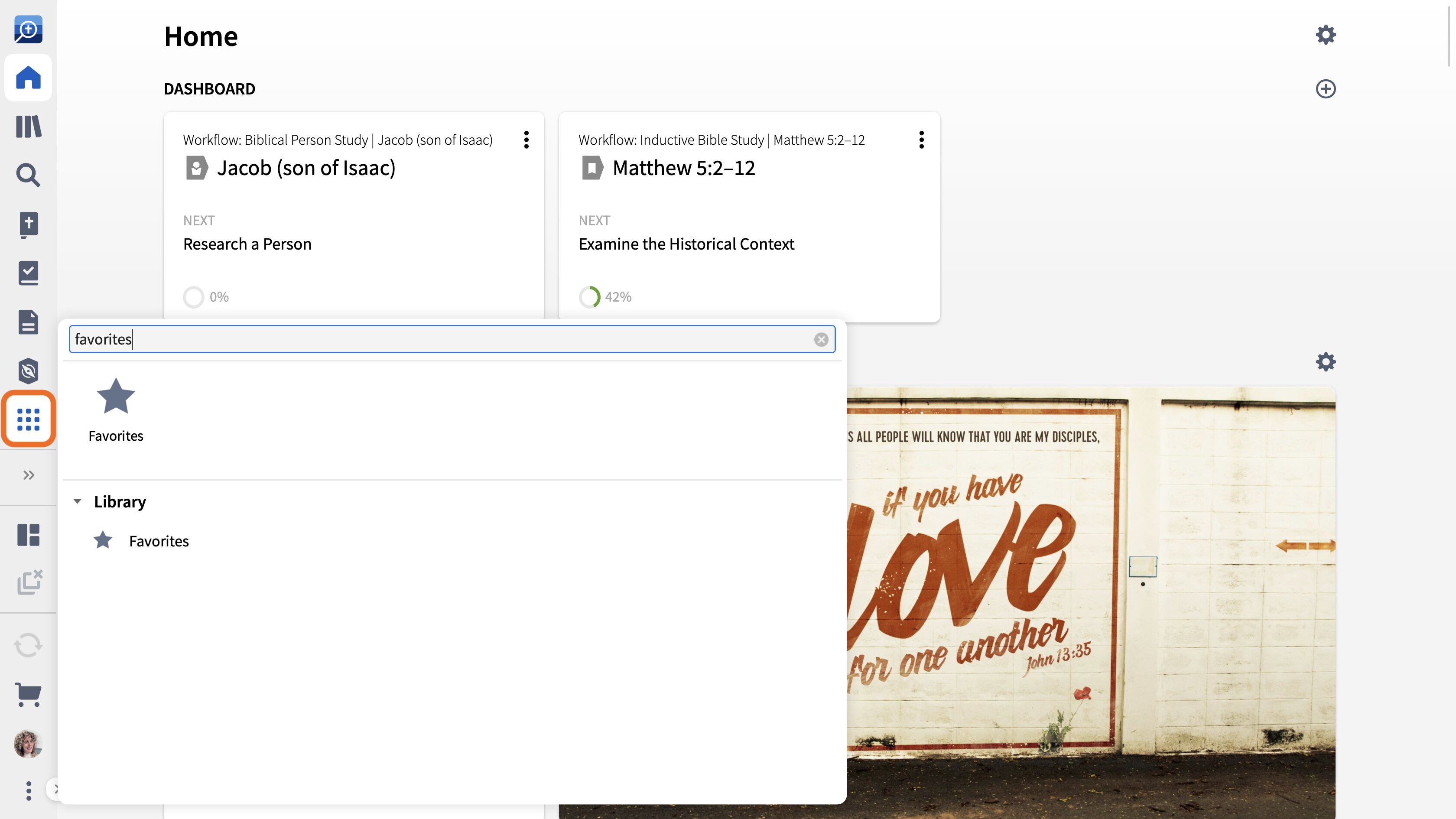 Favorites & Quick Links – Logos Help Center Favorites & Quick Links – Logos Help Center