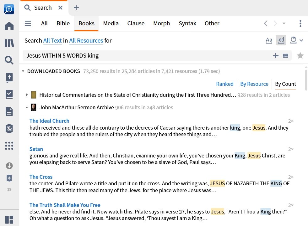 Books Search – Logos Help Center