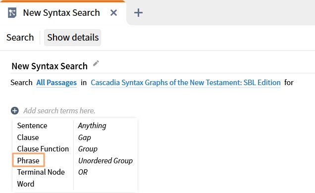 Greek Syntax Search – Logos Help Center