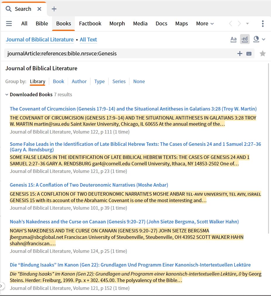 Using Journals – Verbum Support