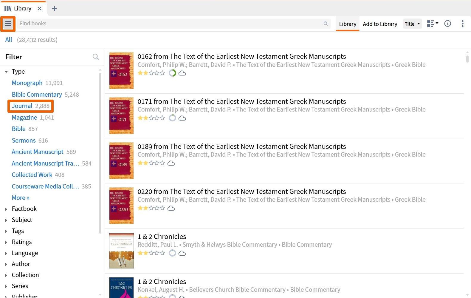 Using Journals – Verbum Support