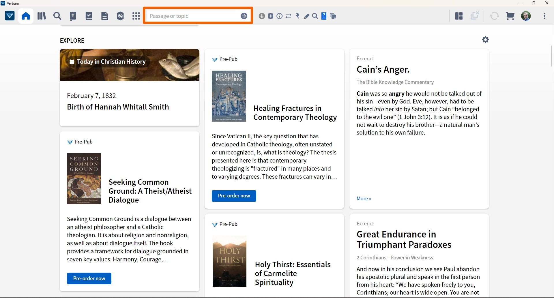 Command Box Commands – Verbum Support