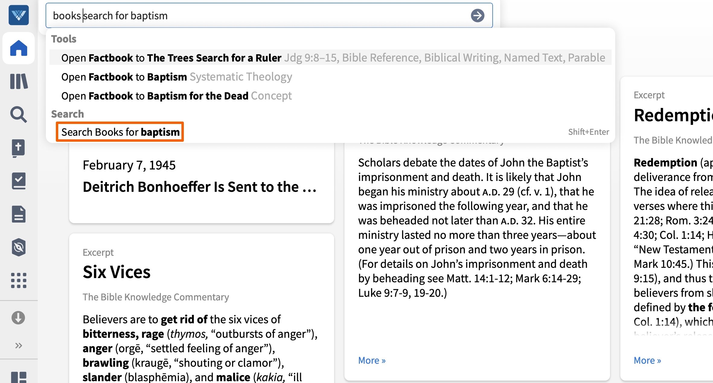 Command Box Commands – Verbum Support
