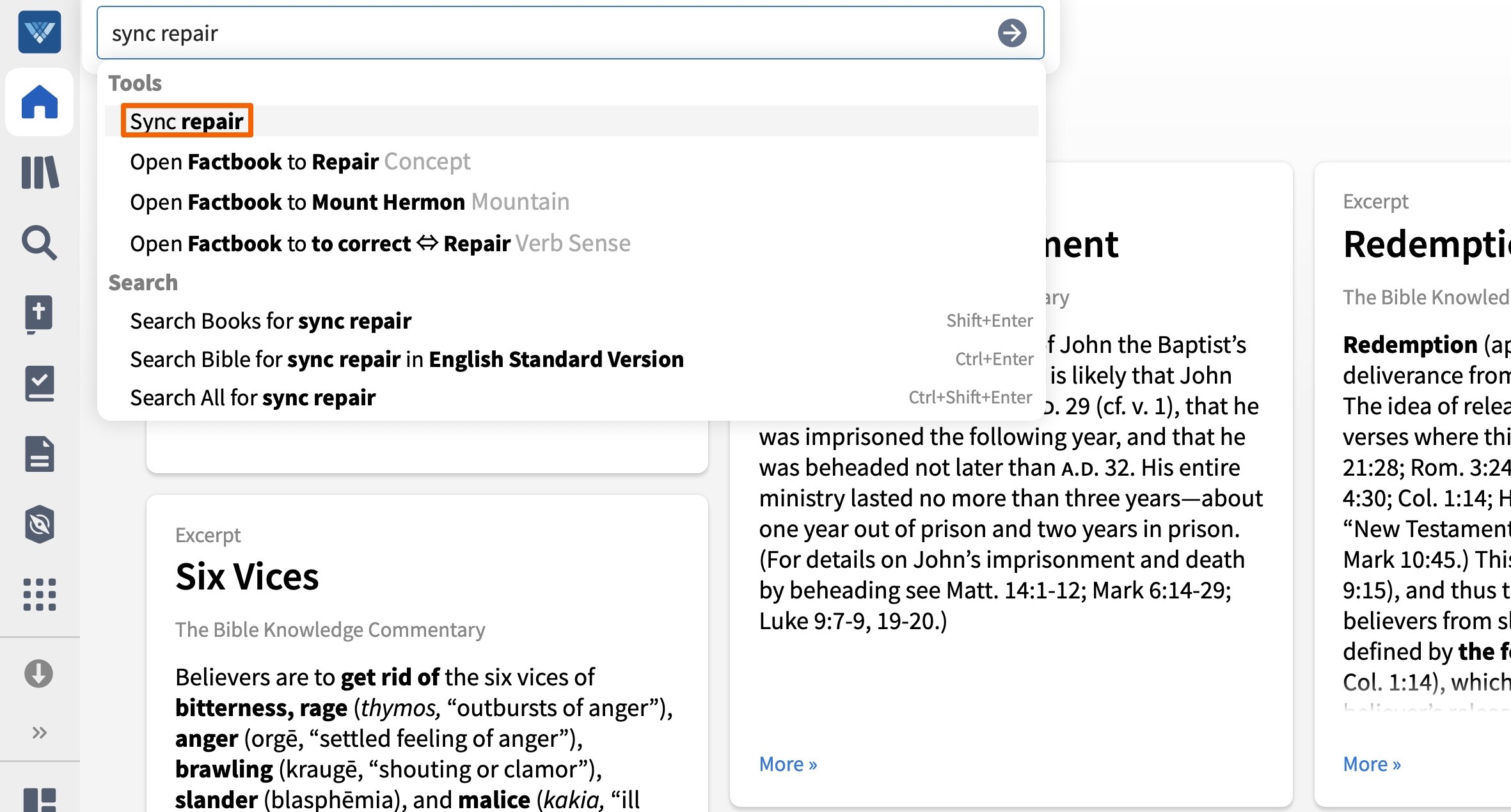 Command Box Commands – Verbum Support
