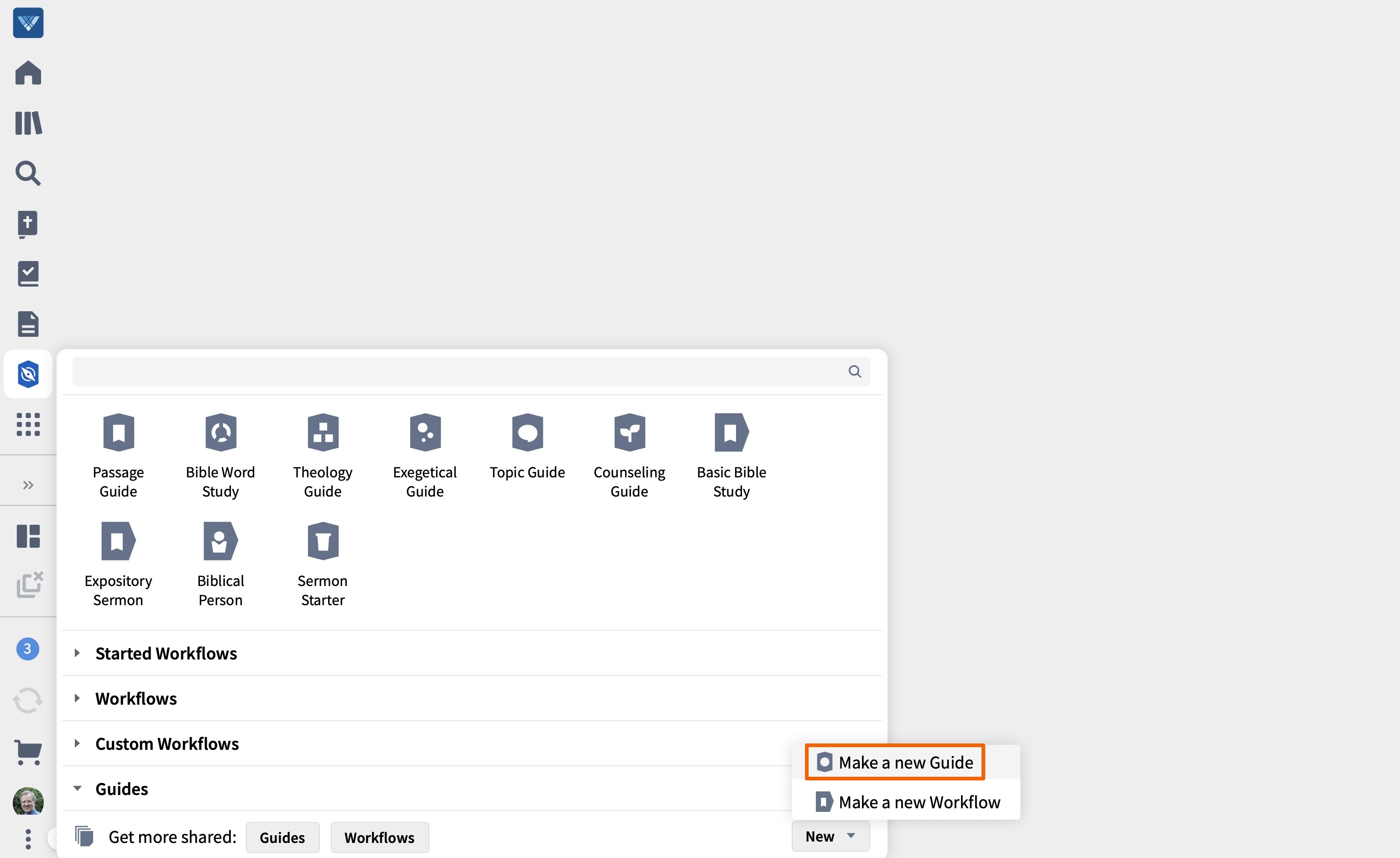 Guide Editor – Verbum Support