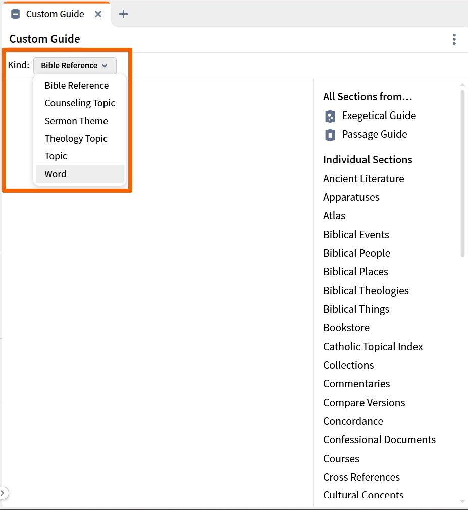 Guide Editor – Verbum Support
