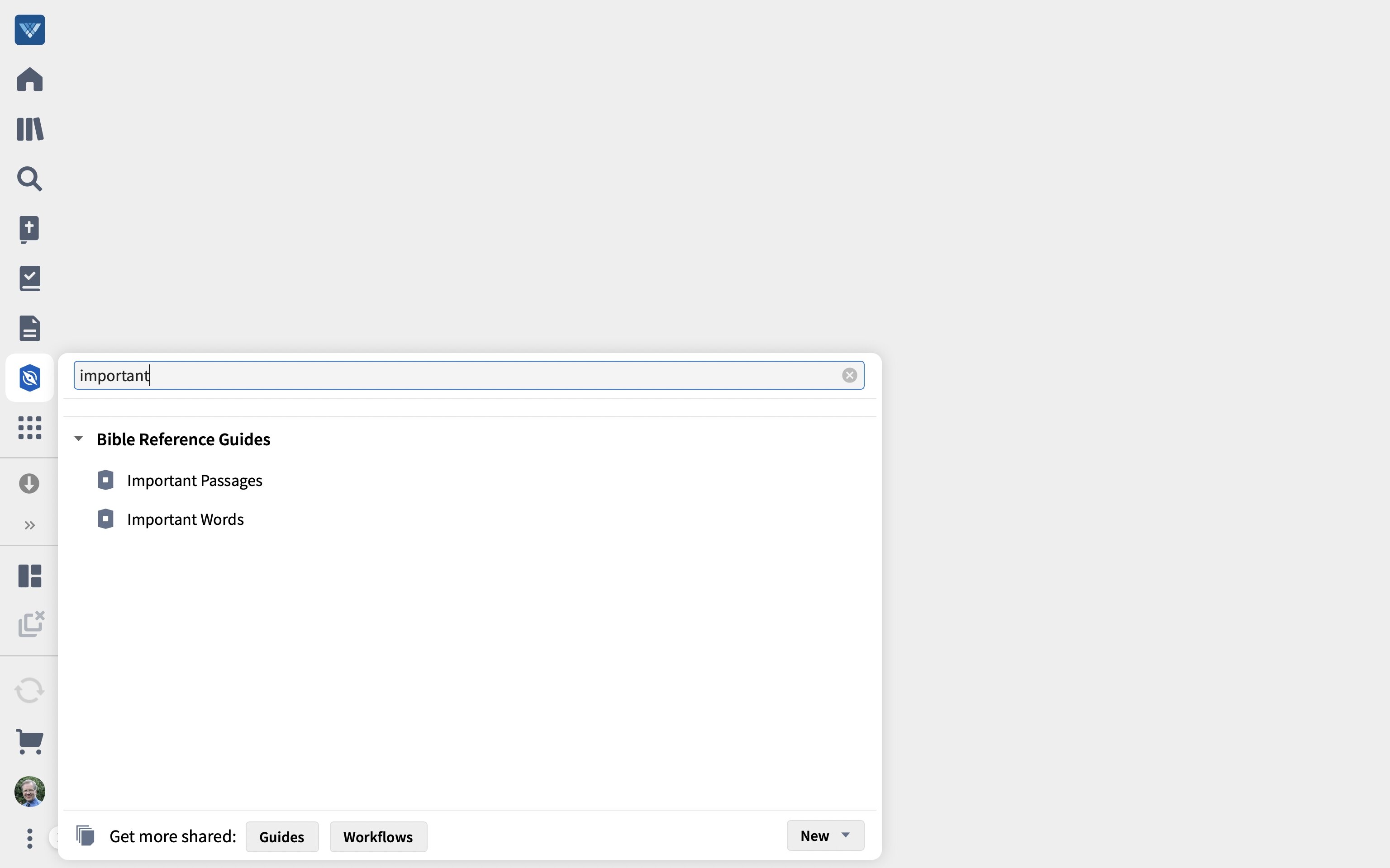 Important Passages Guide Section – Verbum Support