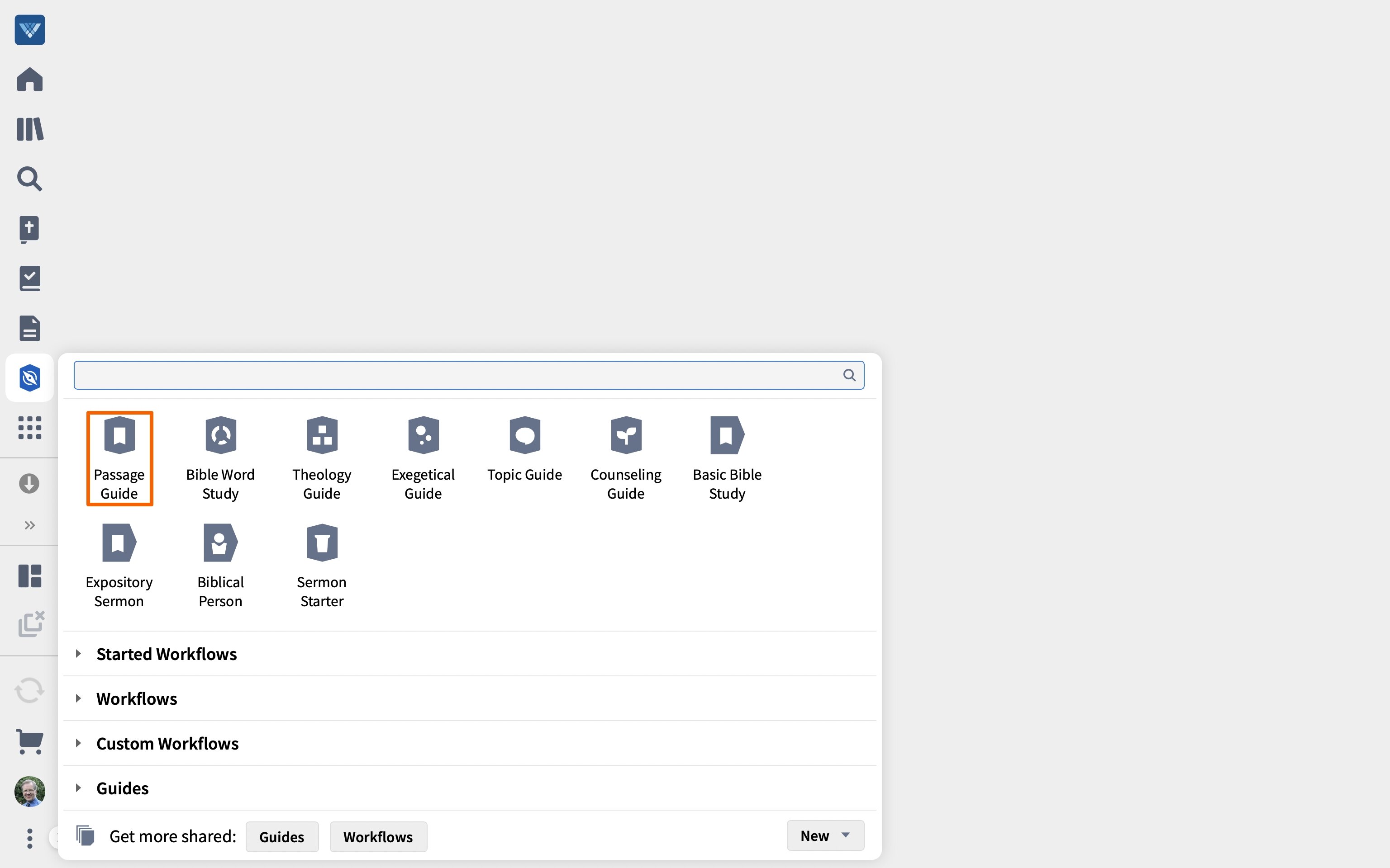 Important Passages Guide Section – Verbum Support
