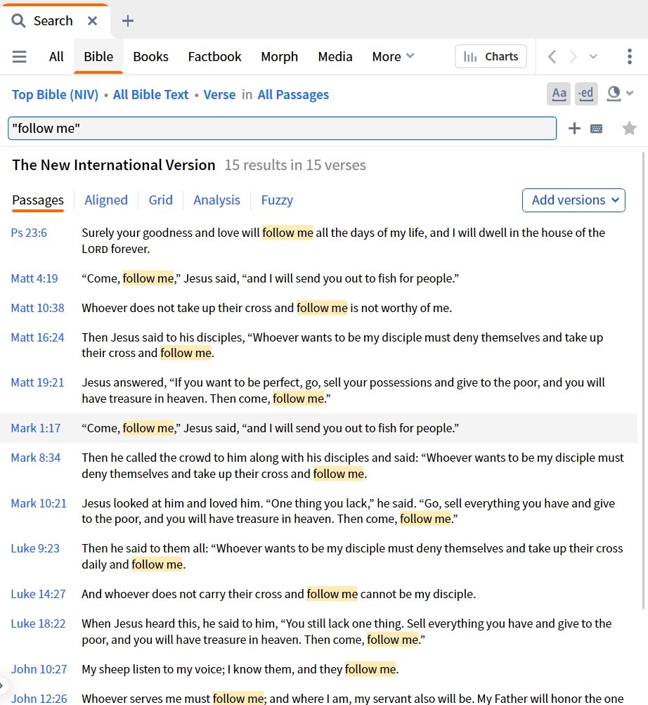 Advanced Searching – Verbum Support