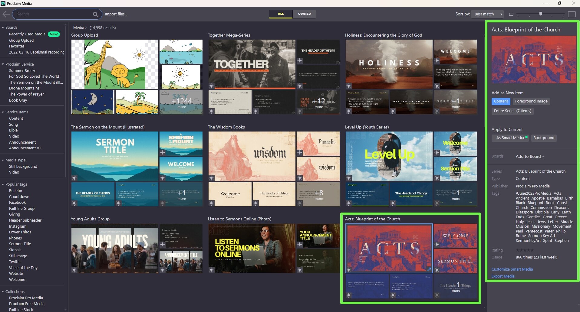 Media Browser – Proclaim