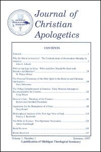 Journal of Christian Apologetics Volume 1 - Verbum