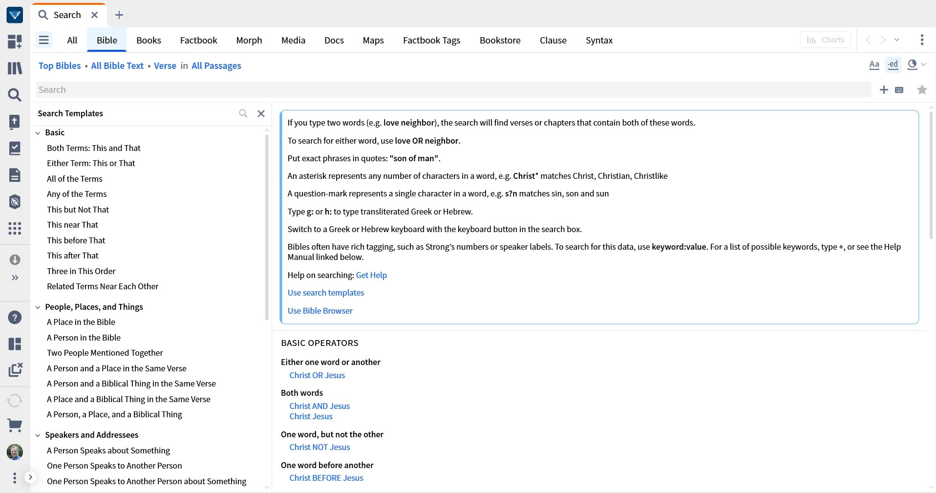 Toolbar & Navigation – Verbum Support