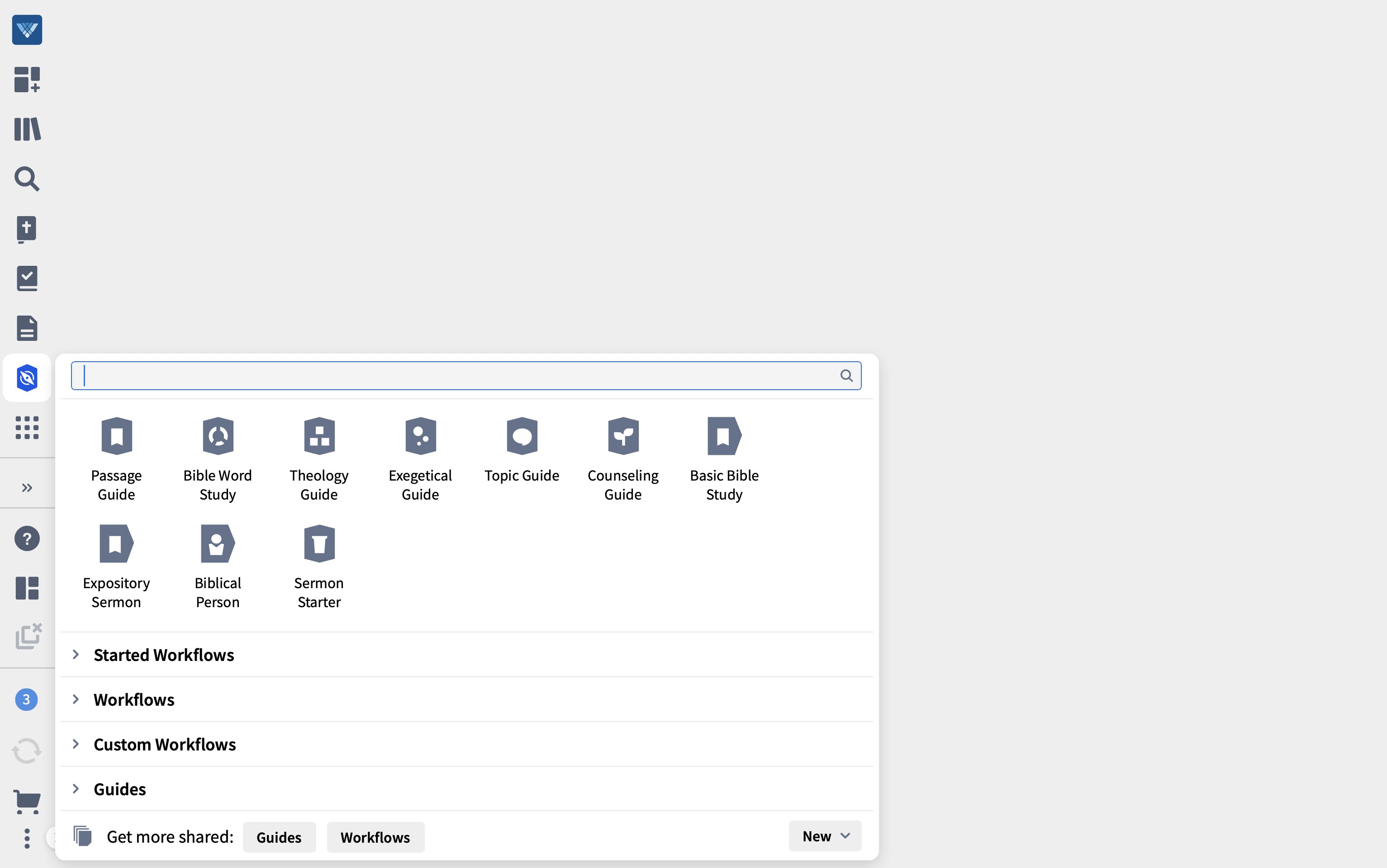 Toolbar & Navigation – Verbum Support