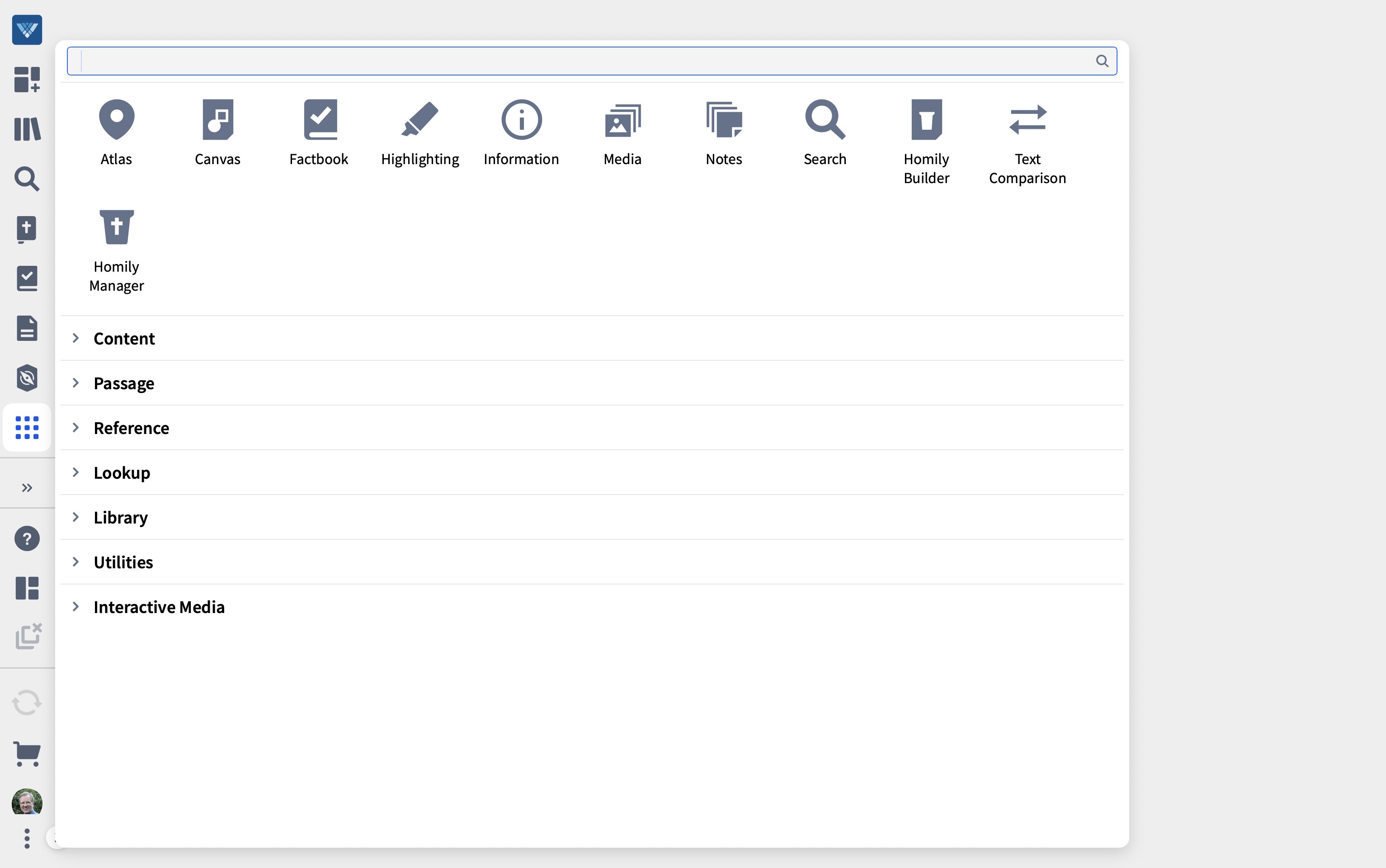 Toolbar & Navigation – Verbum Support
