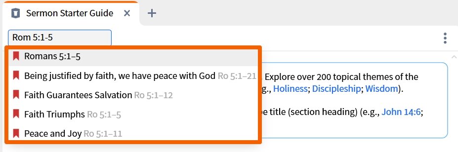Developing Sermons with the Sermon Starter Guide – Logos Help Center