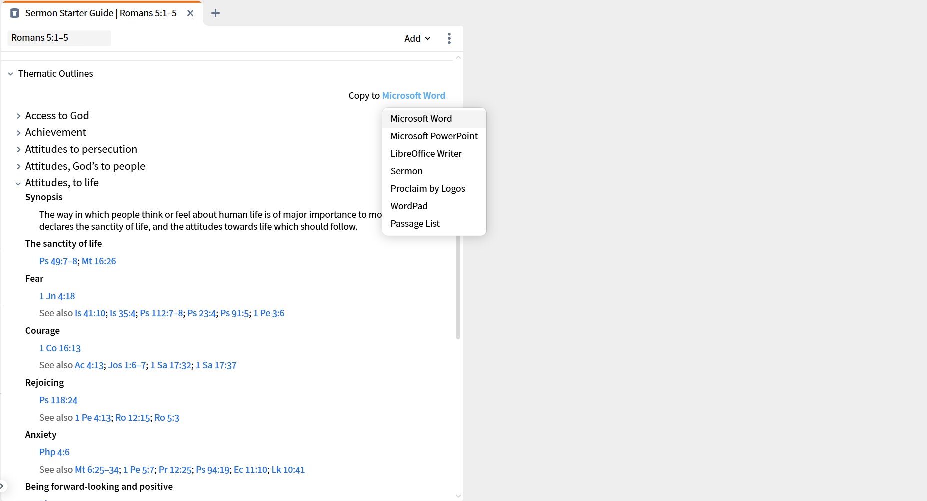 Developing Sermons with the Sermon Starter Guide – Logos Help Center