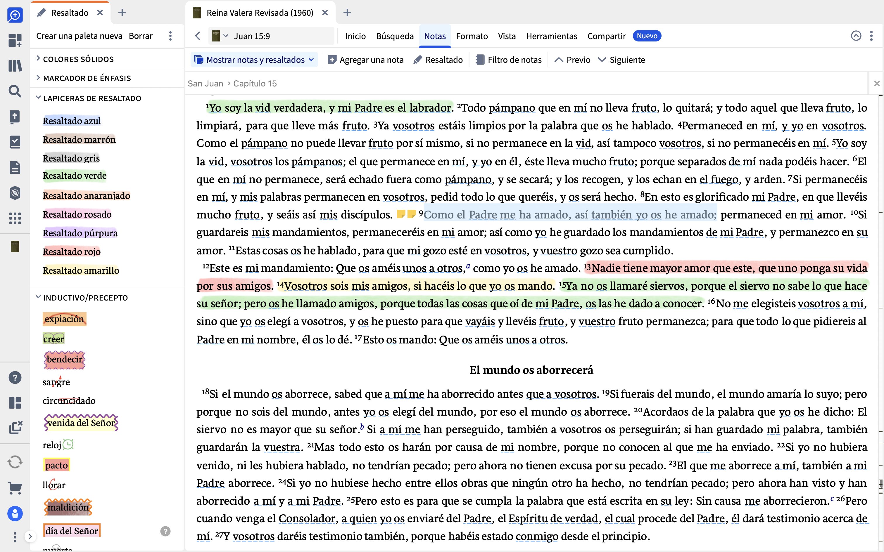 4. Usar Logos para resaltar texto y tomar notas – Centro de ayuda Logos