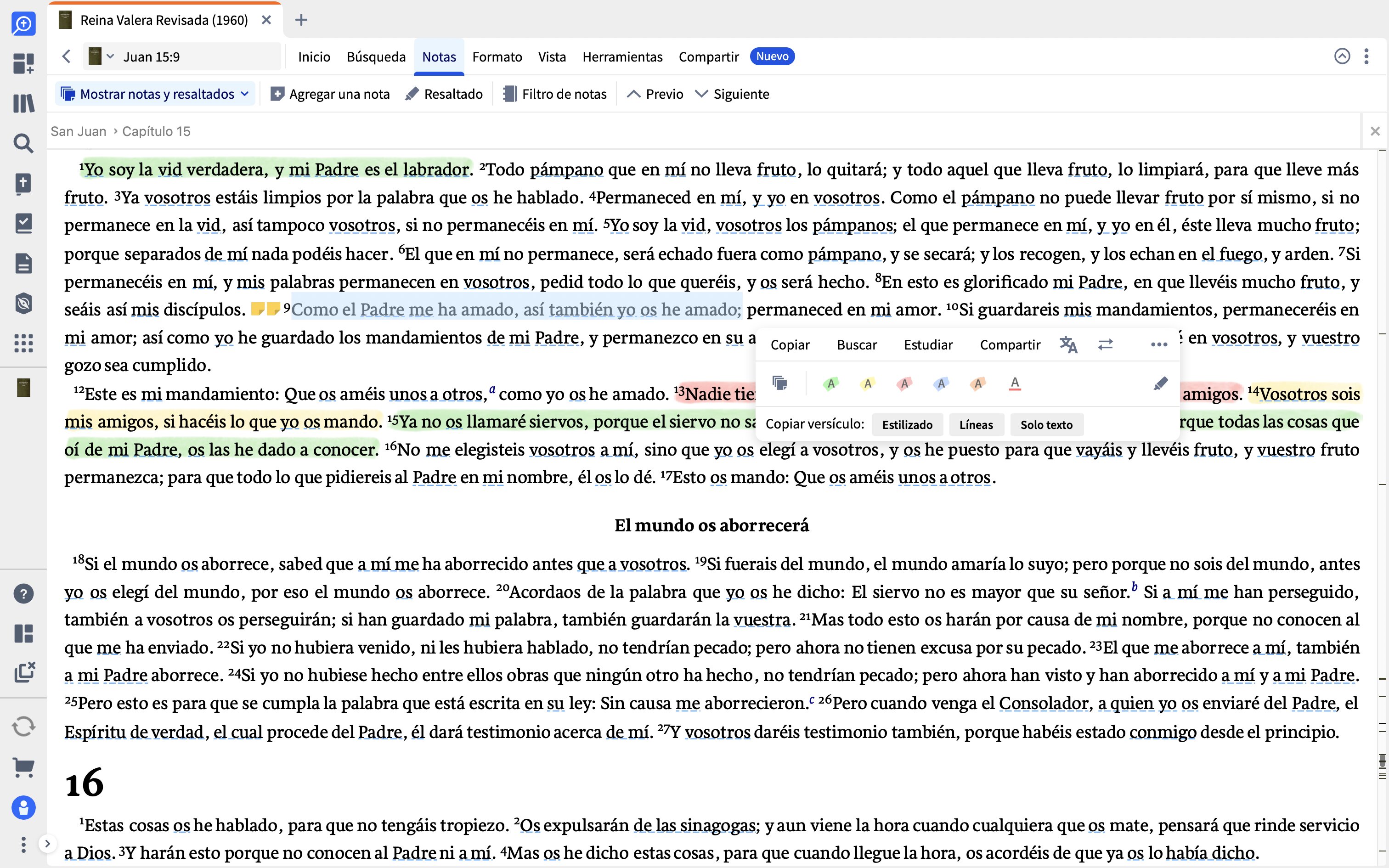 4. Usar Logos para resaltar texto y tomar notas – Centro de ayuda Logos