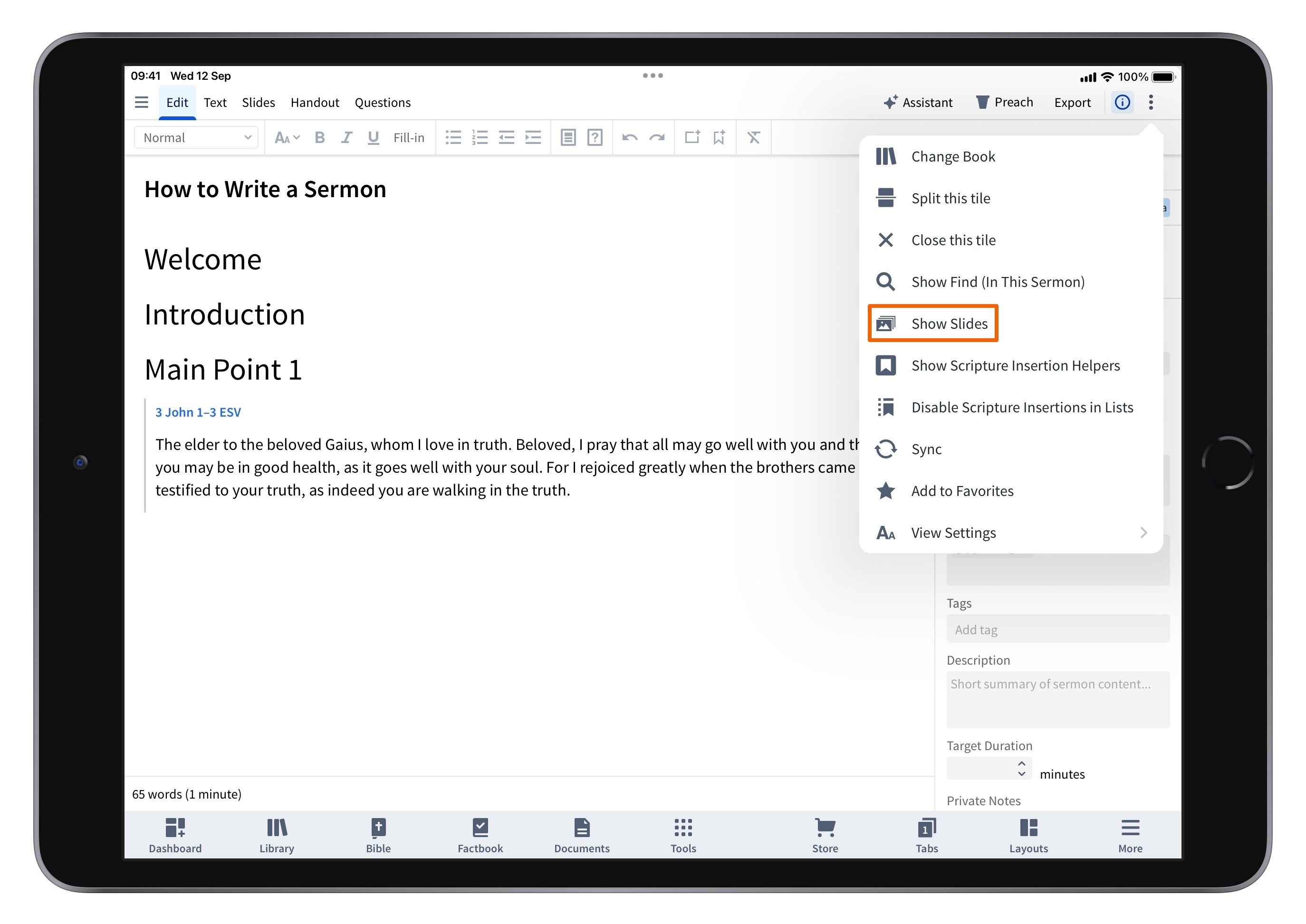 Writing Sermons Using Sermon Builder – Logos Help Center
