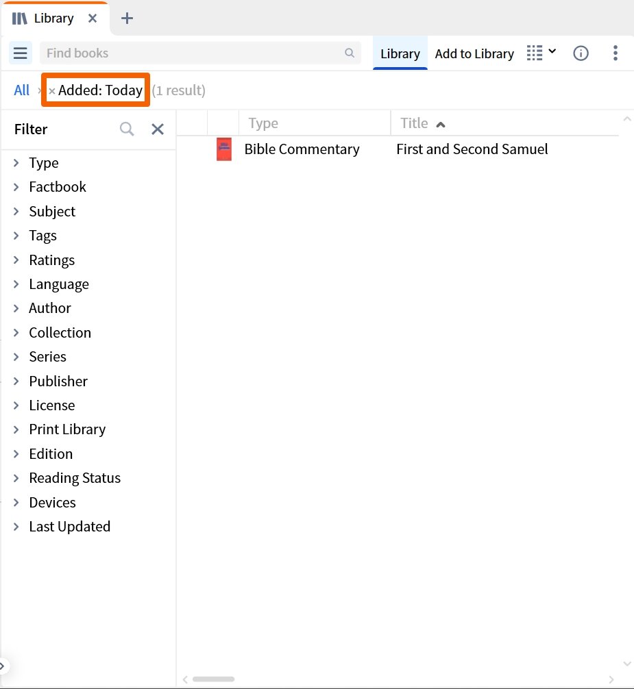 Missing Books – Logos Help Center