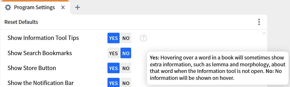 Adjust Verbum's Program Settings – Verbum Support