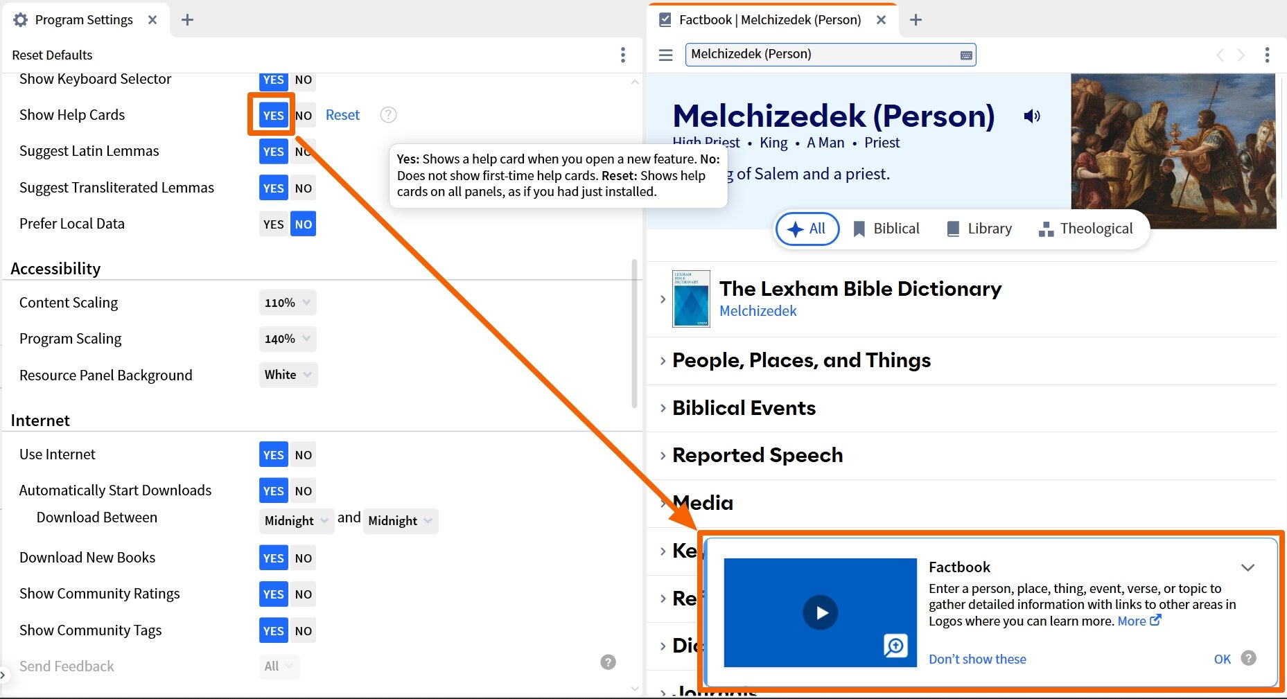 Adjust the Logos Program Settings – Logos Help Center