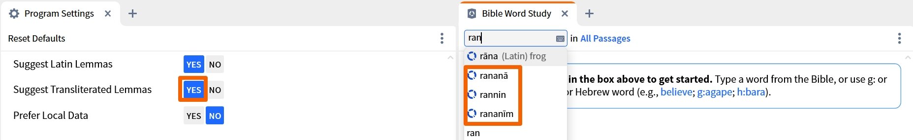 Adjust Verbum's Program Settings – Verbum Support