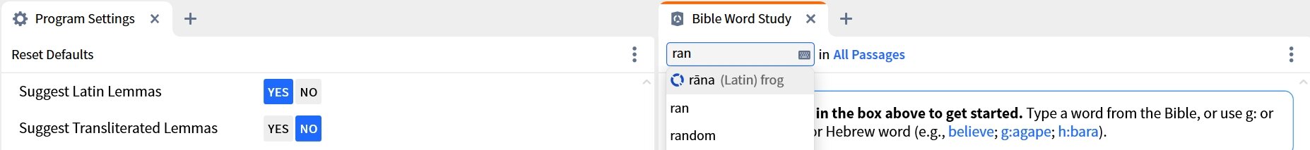 Adjust Verbum's Program Settings – Verbum Support