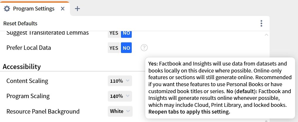 Adjust Verbum's Program Settings – Verbum Support
