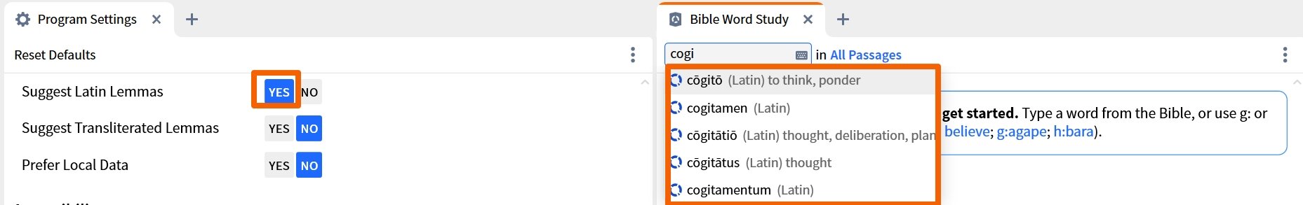 Adjust Verbum's Program Settings – Verbum Support