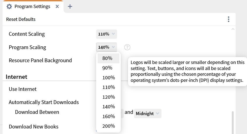 Adjust the Logos Program Settings – Logos Help Center